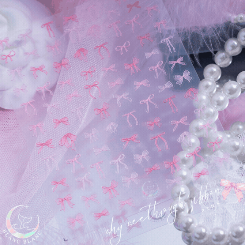 BLANC BLANC custom made see through ribbon sticker - 3 colours – Luna ...